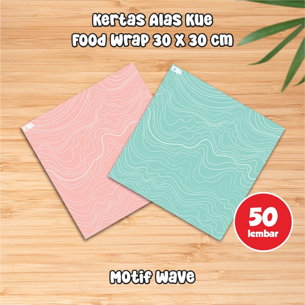 Jual Kertas Alas Roti Motif Wave 30x30 Foodgrade - Wrappaper/Kertas ...