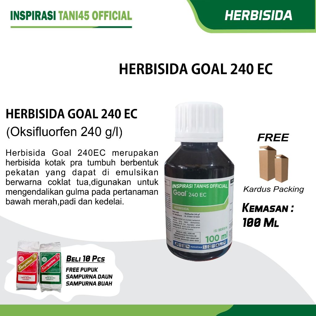 Jual Herbisida Goal 240 ec 100 ml/Herbisida Pratumbuh Goal 100 ml/Obat ...