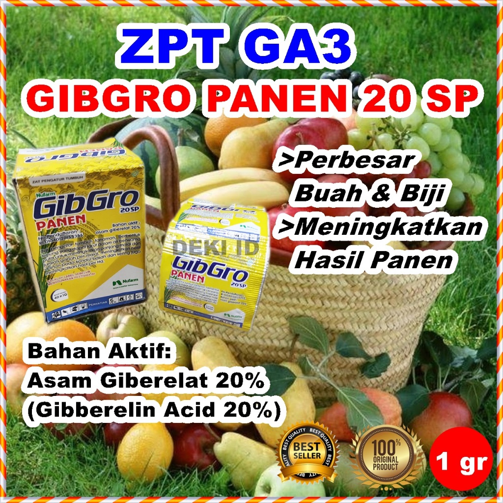 Jual Gibgro Panen 20 SP Hormon GA3 Giberelin Acid ZPT Asam Giberelat ...