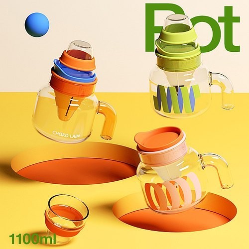 Jual CHAKO LAB Glass Chubby Pot 1100ml | Shopee Indonesia