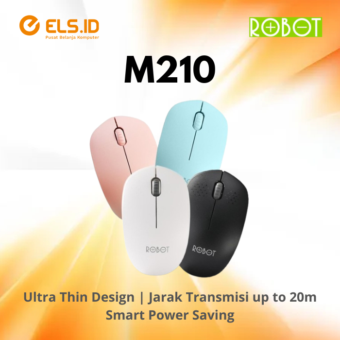 Jual Robot M210 Mouse Wireless 2.4G Optical USB | Shopee Indonesia
