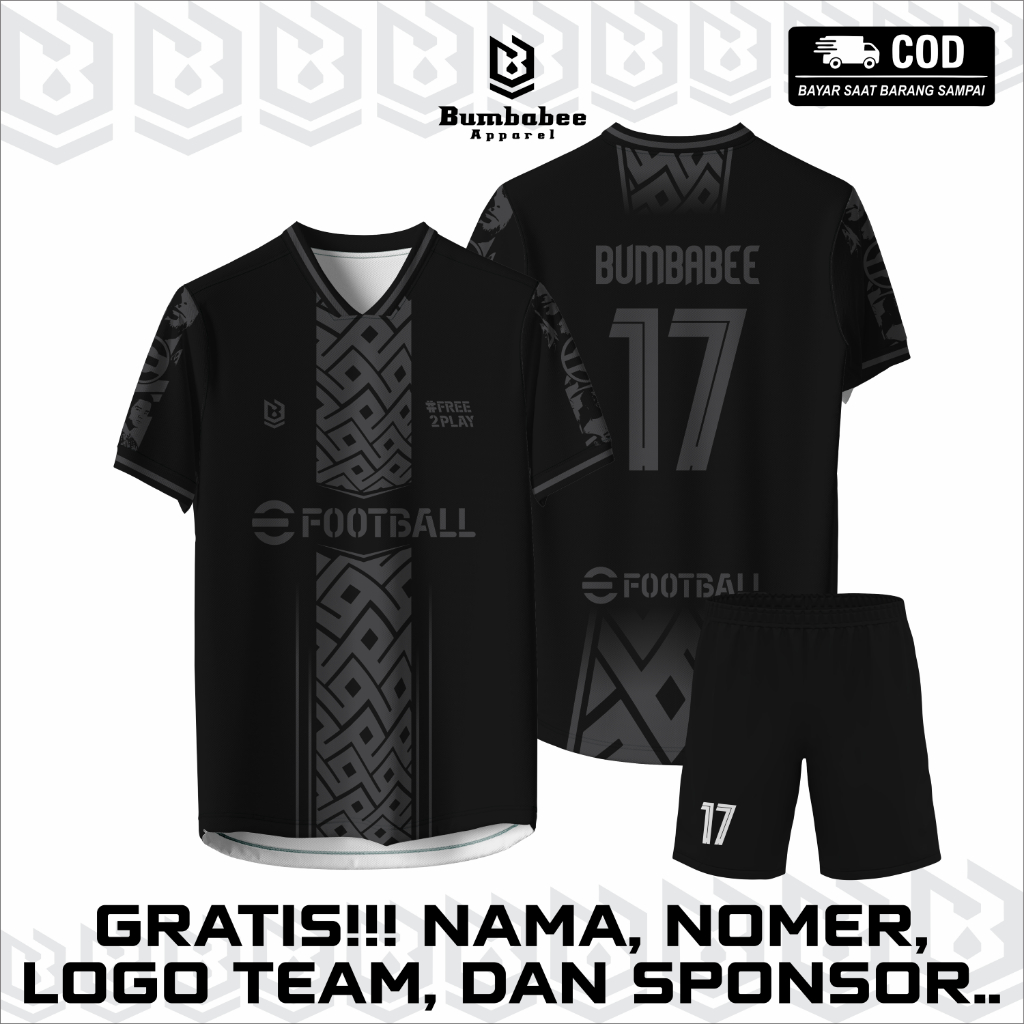 Jual Jersey Futsal Printing Custom Nama Nomer Logo dan Sponsor Bahan ...