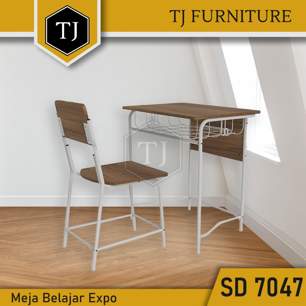 Jual Expo Set Kursi & Meja Belajar Kayu Kaki Besi / Study Desk / Meja ...