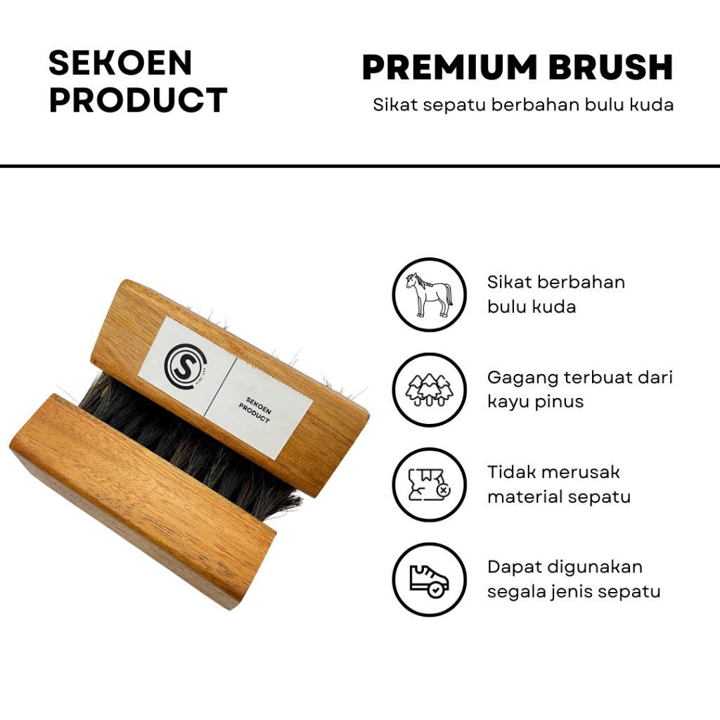 Jual Premium Brush (Sikat Sepatu Premium Bulu Kuda) | Shopee Indonesia