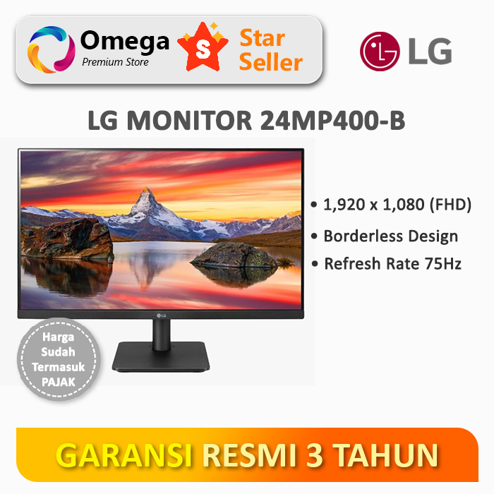 Jual Monitor LG 24MP400-B 24" IPS FHD | Shopee Indonesia