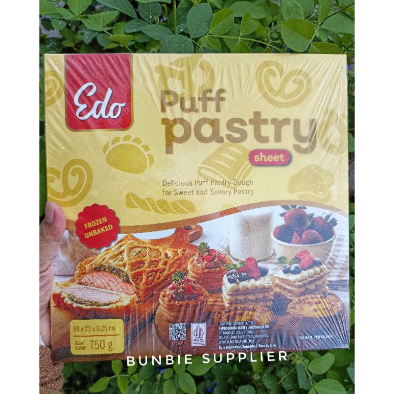 Jual Edo Puff Pastry Sheet 750gr Kulit Pastry Frozen Siap Pakai ...