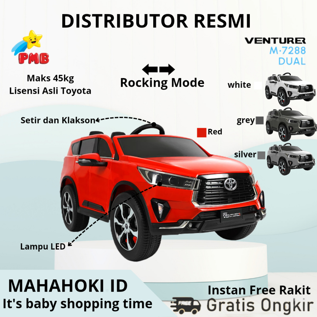 Jual MOBIL AKI ANAK PMB LISENSI ASLI TOYOTA INNOVA VENTURER M7288 DUAL ...