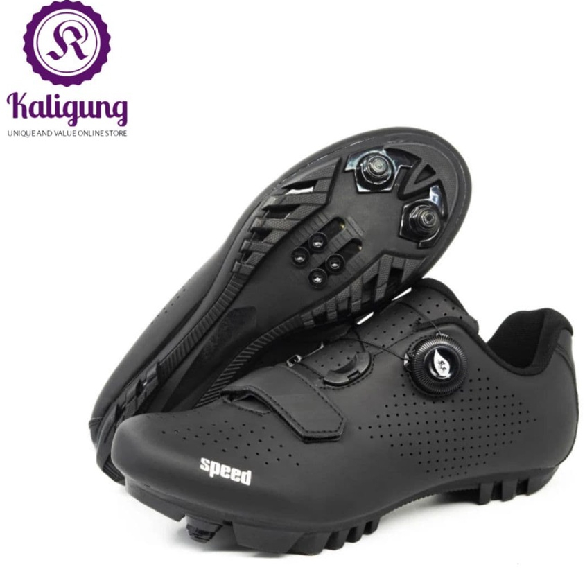 Jual Sepatu Cleat MTB SPEED Black dan Red - XC Cycling Mountain Bike ...