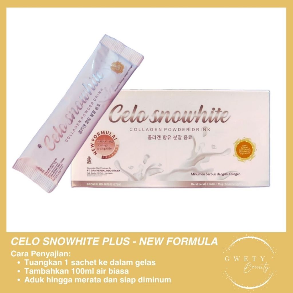 Jual CELO SNOWHITE NEW FORMULA ( 5 SACHET ) COLLAGEN DRINK RASA LYCHEE ...