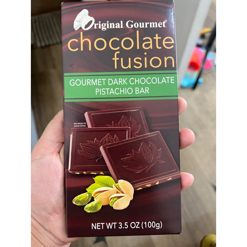 Jual Chocolate Fusion Gourmet Dark Chocolate Pistachio Bar | Shopee ...