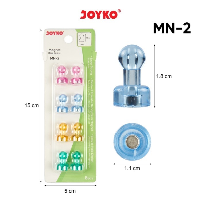 Jual Magnet Warna / Magnet Besi Berani / Magnet Papan Tulis Joyko MN-2 ...