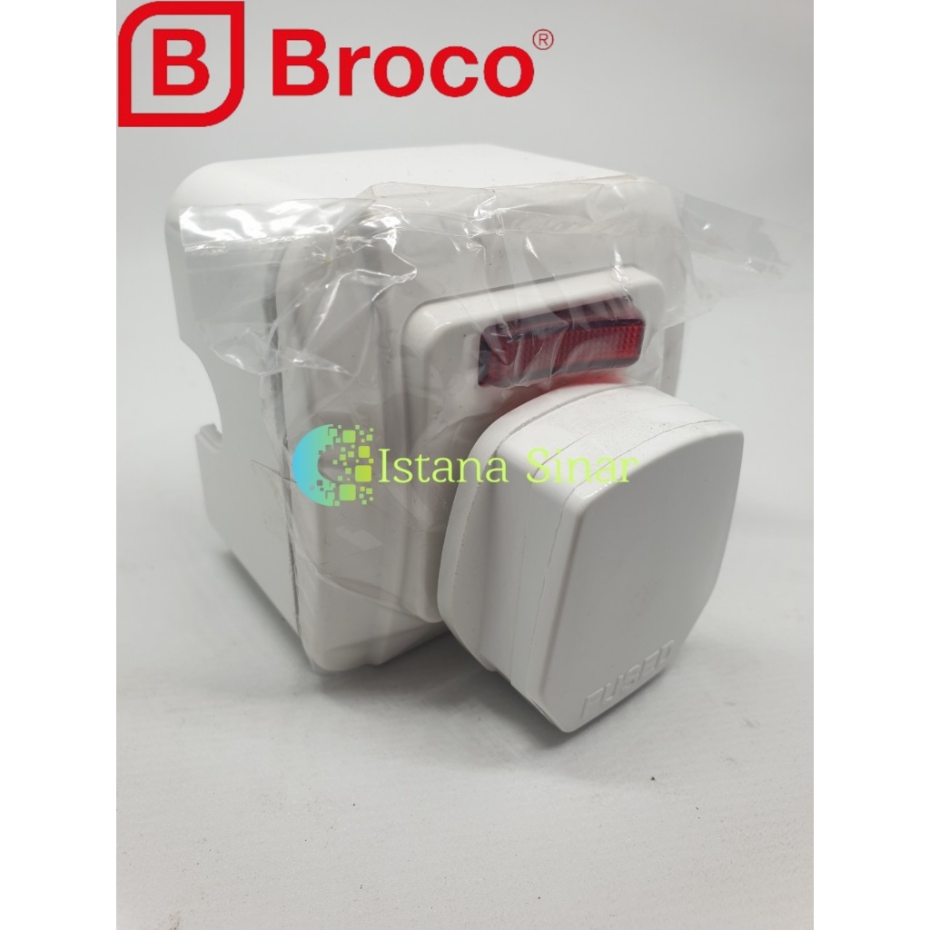 Jual BROCO Galleo Stop Kontak AC Steker outbow galeo putih OB G155 1 SET 3P | Shopee Indonesia