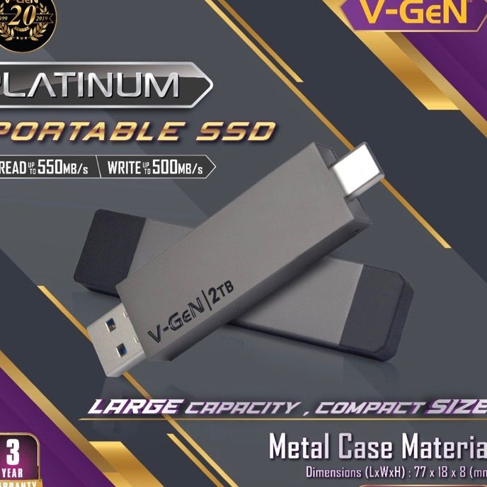 Jual Harga Istimewa Belanja Nyaman Portable SSD VGen Platinum USB 32 ...