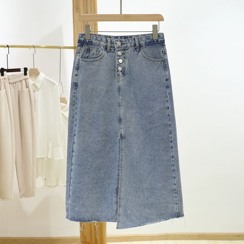 Jual Rok jeans panjang wanita Rok maxi jeans rok plisket jeans Import ...
