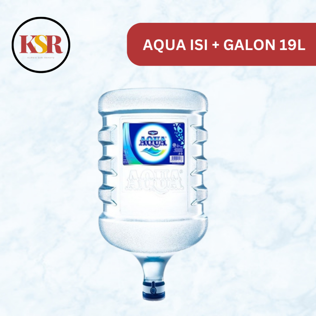 Jual [KSR] AQUA Galon 19L - Galon + Isi [ Khusus Bandung ] | Shopee ...