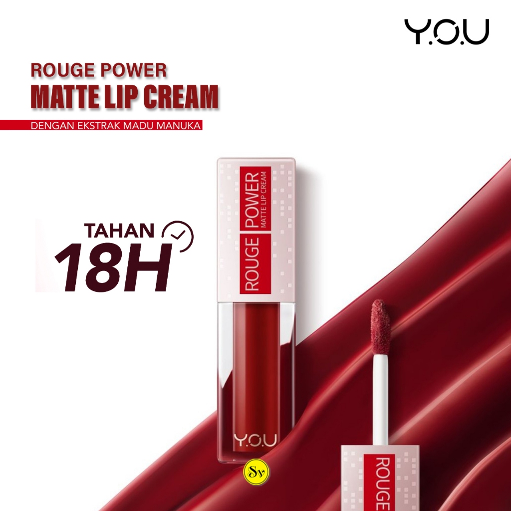 Jual YOU Rouge Power Matte Lip Cream Lipstik Matte Finish Tahan Lama ...