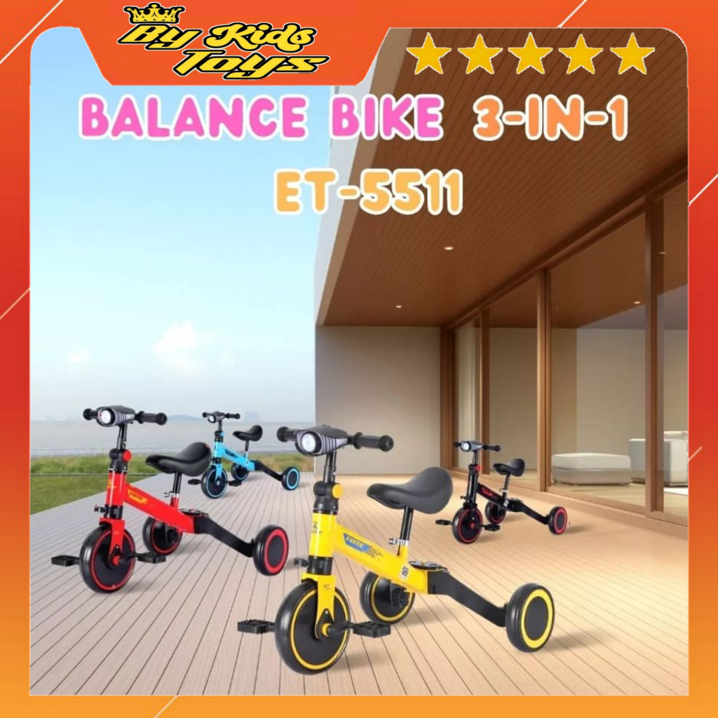 Jual Sepeda Anak Roda 3 Balance Bike Push BIKE Tricycle 3in1 | Shopee Indonesia