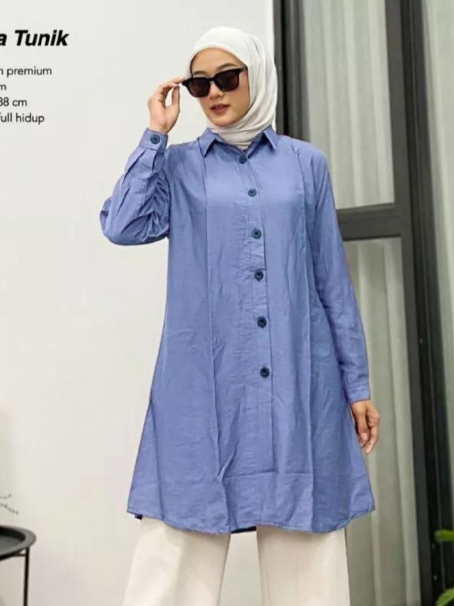Jual Velita Tunik Baju Tunik Wanita Terbaru Bahan Polo Linen Premium ...