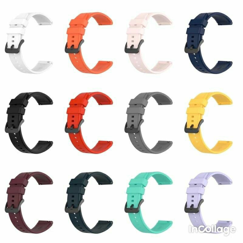 Jual 22mm Strap Jam Smartwatch Universal Rubber Silicone JYSL | Shopee ...