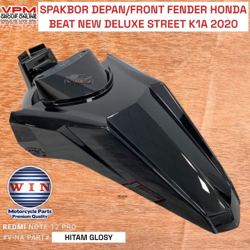 Jual spakbor depan beat new deluxe street led 2020 2021 2022 2023 2024 K1A hitam putih hitam ...