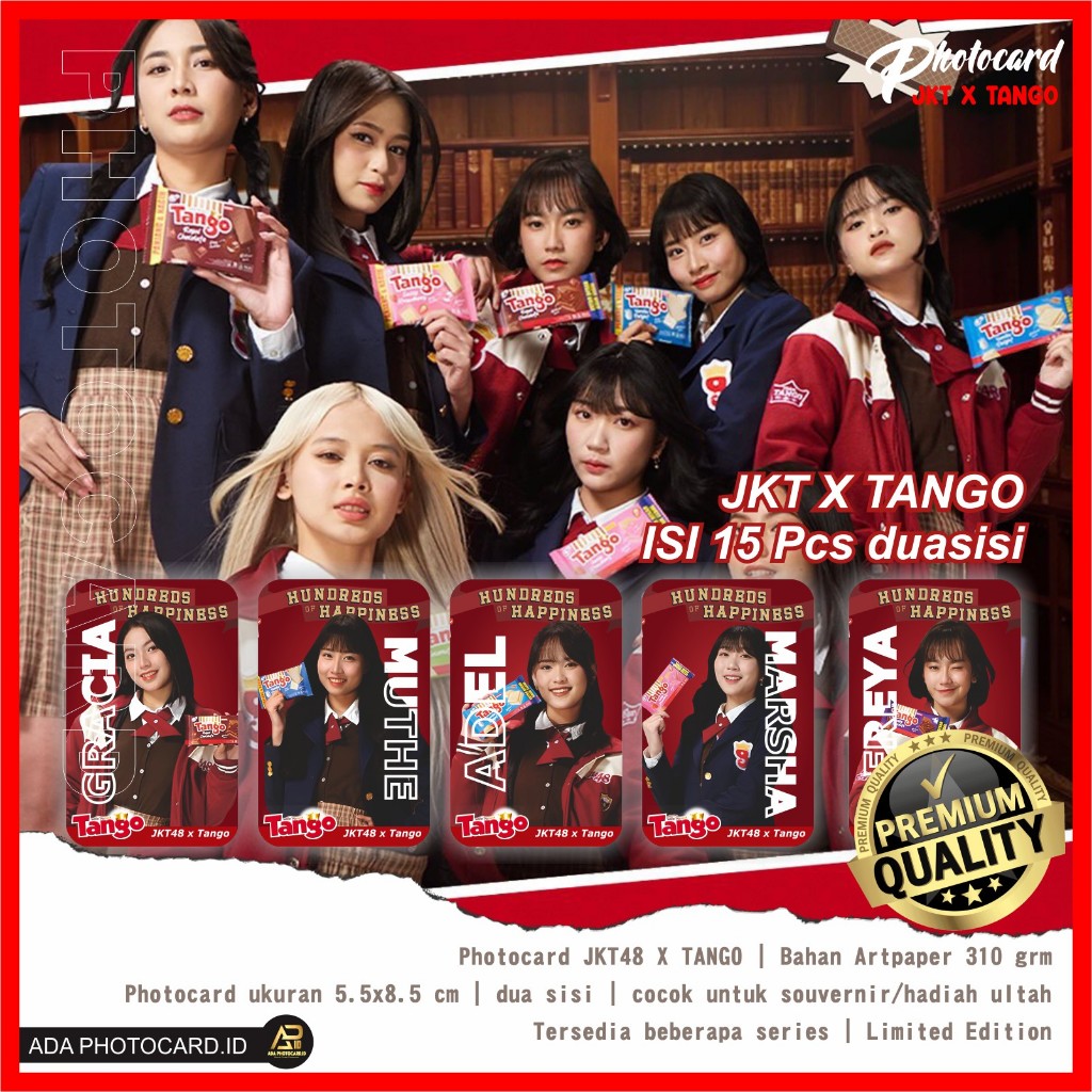 Jual Photocard JKT48 x Tango duasisi Premium tebal 310 isi 15 Pcs Unofficial | Bisa COD Limited ...