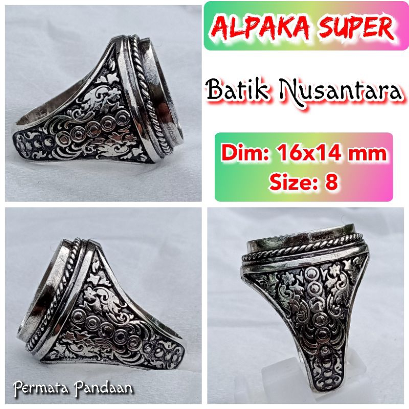Jual emban batu akik dan permata alpaka super alpaka bakar.57 | Shopee ...