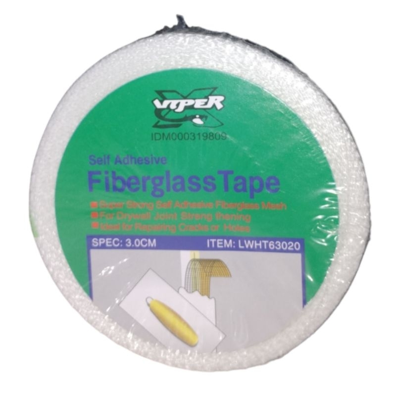 Jual FIBERGLASS TAFE/ SERAT FIBER LEM / PERBAN GIPSUM LEM | Shopee ...