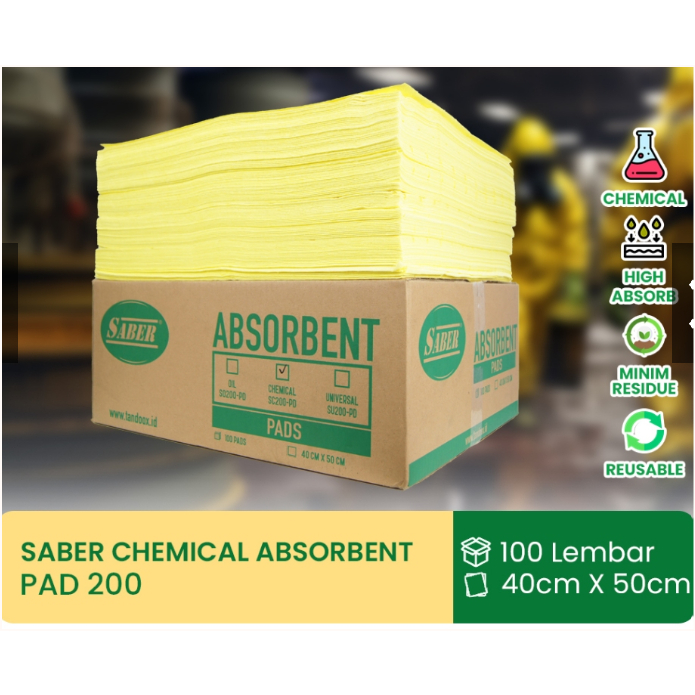 Jual Kain Lap Penyerap Cairan Kimia (chemical absorbent pad) 1 box isi ...