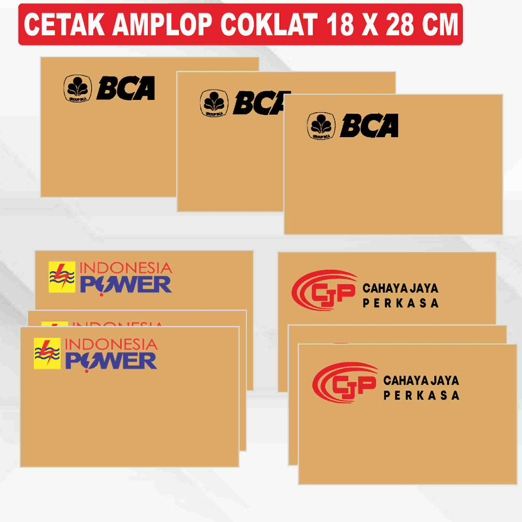 Jual Cetak Amplop Coklat Design Custom 1 Pack 100 Lembar | Shopee Indonesia