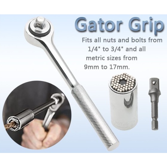Jual APEN Set Kunci Pas Stainless Steel Gator Grip Universal Socket ...