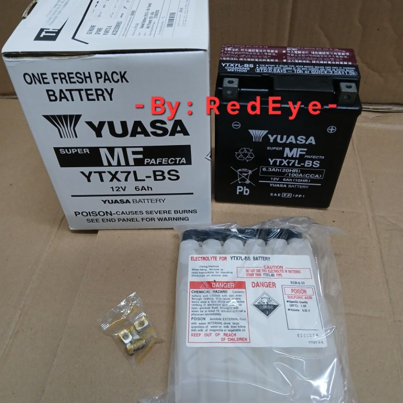 Jual Aki - Accu - Battery Yuasa YTX7L-BS Vespa Sprint - LX - GTS - SRGT Original | Shopee Indonesia