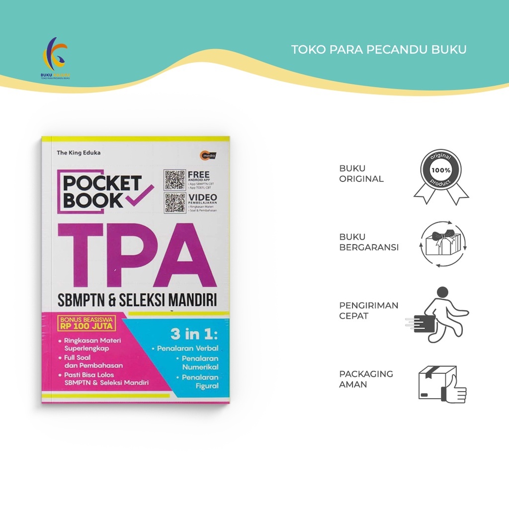 Jual Buku Referensi Pocket Book : TPA SBMPTN & Seleksi Mandiri 3 In 1 ...