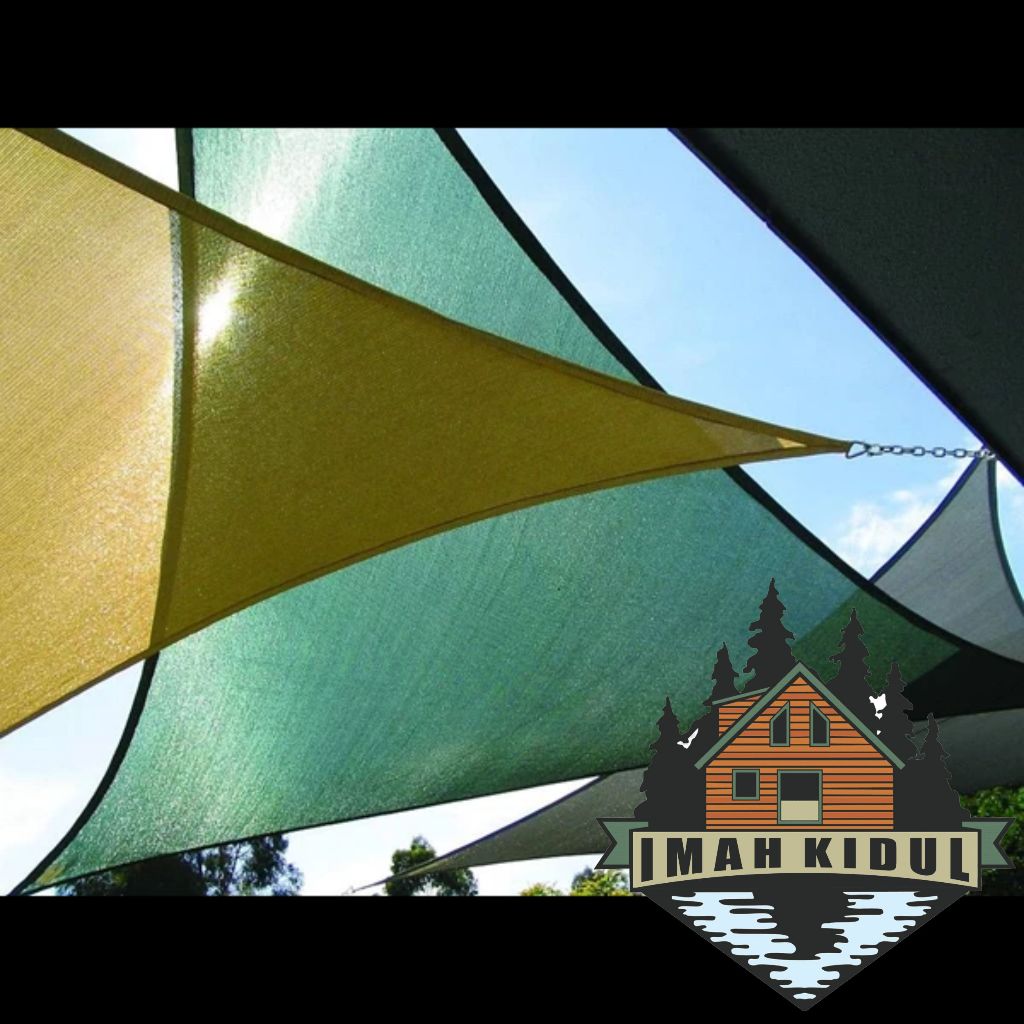 Jual Sun shade awning taman bentuk segitiga bahan d300 ukuran 2x3x3 ...