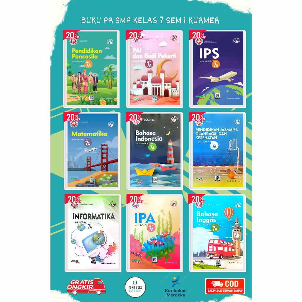 Jual Buku Pr/Lks Kurmer SMP Kelas 7 Semester 1 & 2 KURIKULUM MERDEKA Intan pariwara Tahun 2024 ...