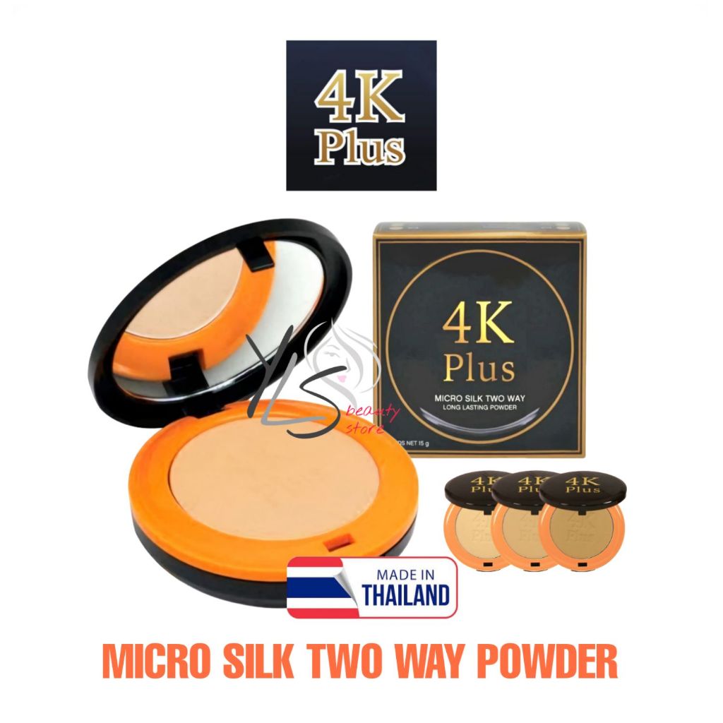 Jual 4K PLUS MICRO SILK TWO WAY LONG LASTING POWDER 15g - COMPACT ...