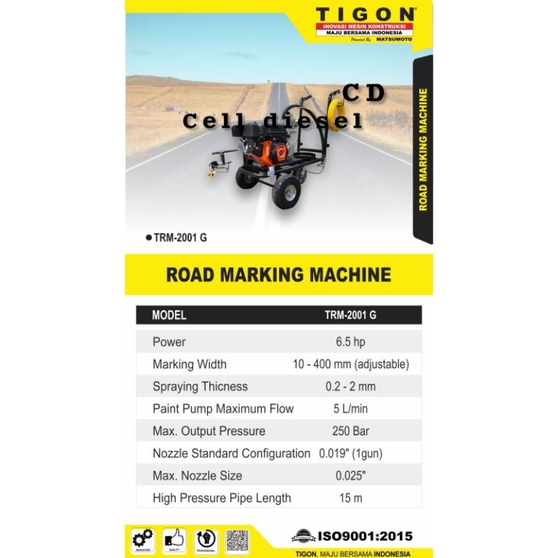 Jual mesin cat Marka jalan TIGON 1 GUN TRM-2001G siap pakai | Shopee ...