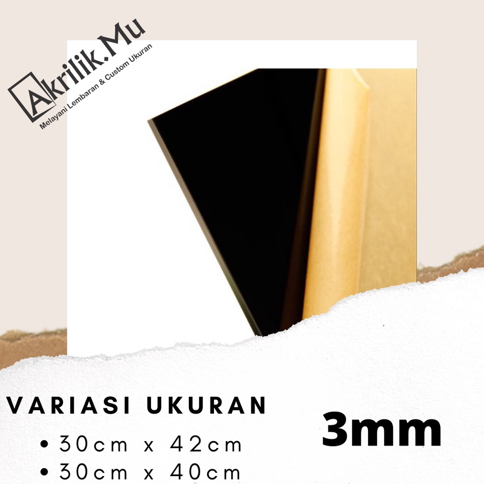Jual Harga Murah Lembaran Akrilik Hitam A3 3mm Aryli Sheet Blak FNP ...