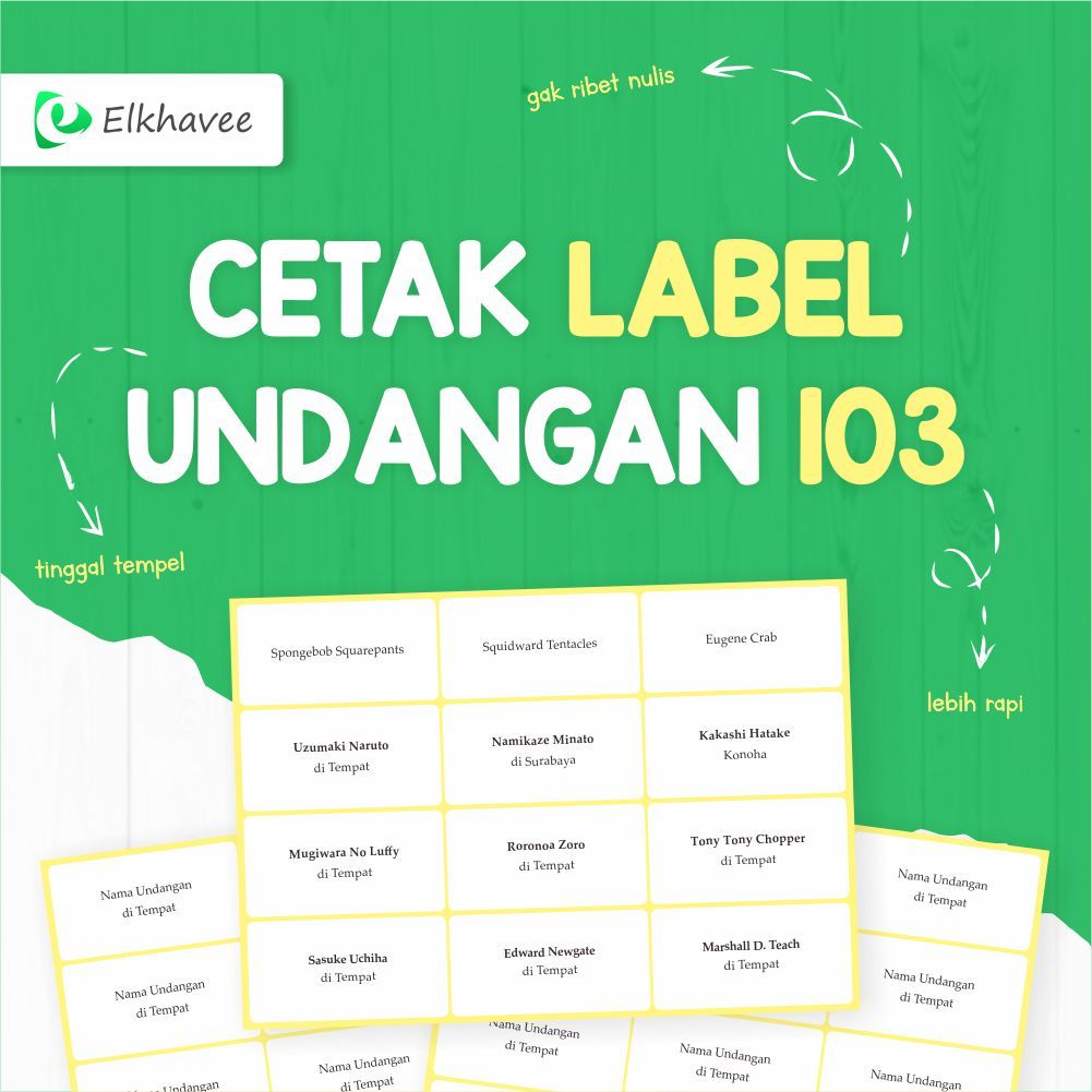 Jual Cetak / Print Sticker Label Nama Undangan / Label 103 | Shopee ...