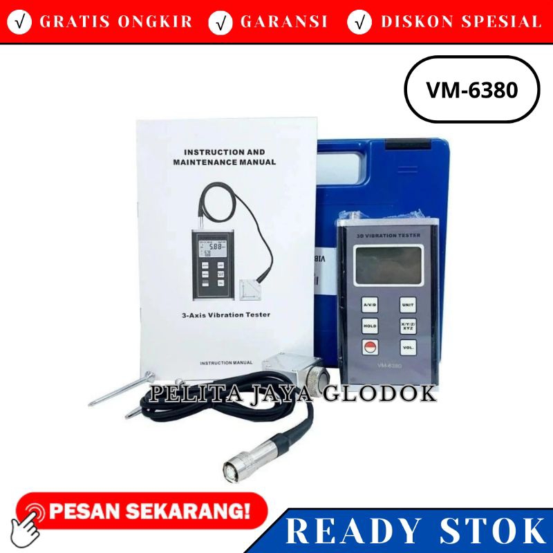 Jual 3d Vibration Tester 3 Axis Vm 6380 Meter Gauge Vm6380 Landtek Vibromet Shopee Indonesia