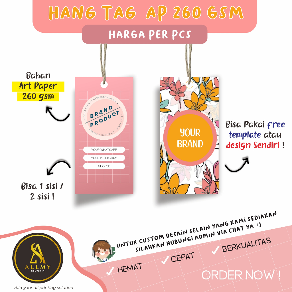 Jual Free design !!! Hang tag/ label hangtag /tag label/tag pakaian ...