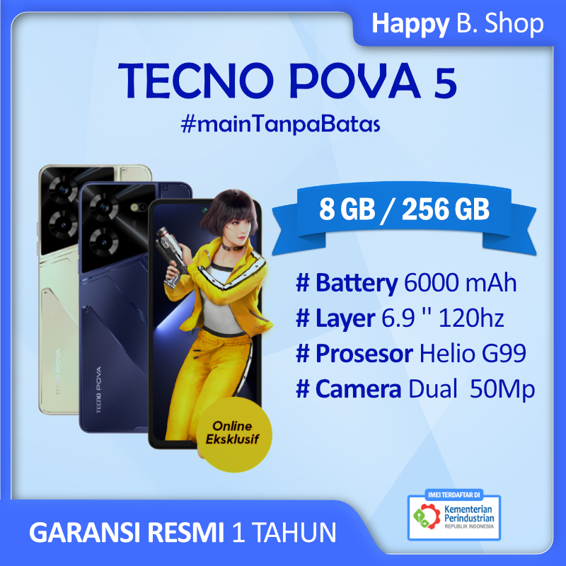 Jual TECNO POVA 5 PRO 5G / 4 / NEO 3 - 4/128 - 8/256 - 8/128 GARANSI ...