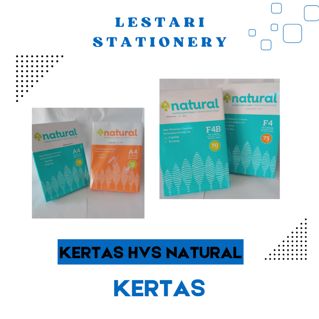 Jual Kertas HVS Natural F4 70 | Kertas HVS Folio | Kertas Hvs Putih ...