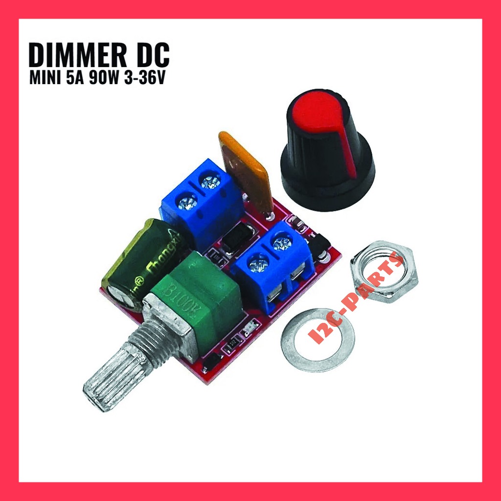 Jual Mini Dimmer DC PWM Motor Speed 4.5-35V 5A Controller Lampu LED 90W | Shopee Indonesia