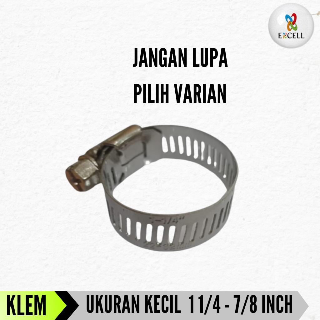 Jual Klem Selang Dan Model Kuping Gas Air Stainless Steel Hose Clamp 1 ...