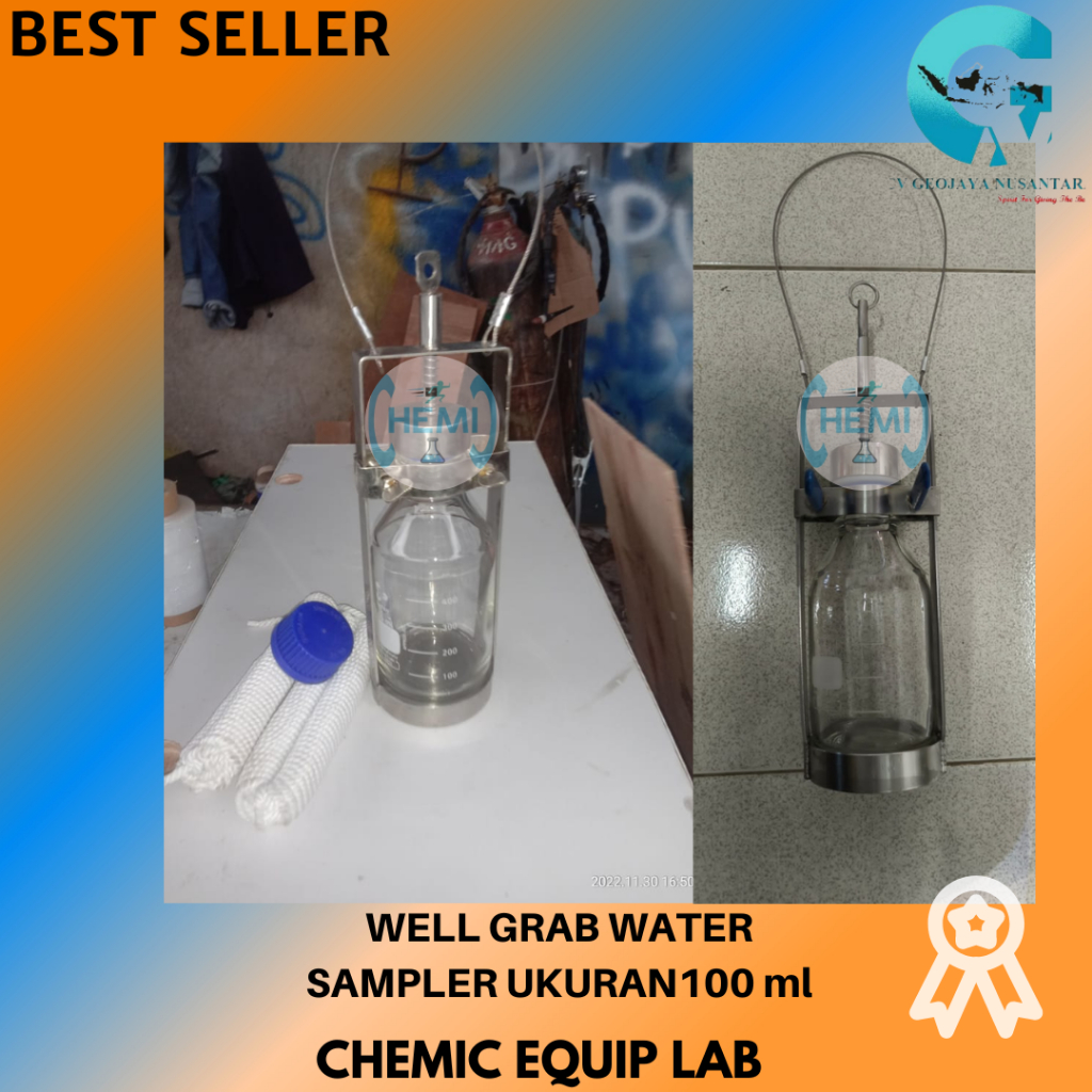 Jual ALAT LABORATORIUM WELL GRAB WATER SAMPLER UKURAN 100 ml / GRAB ...