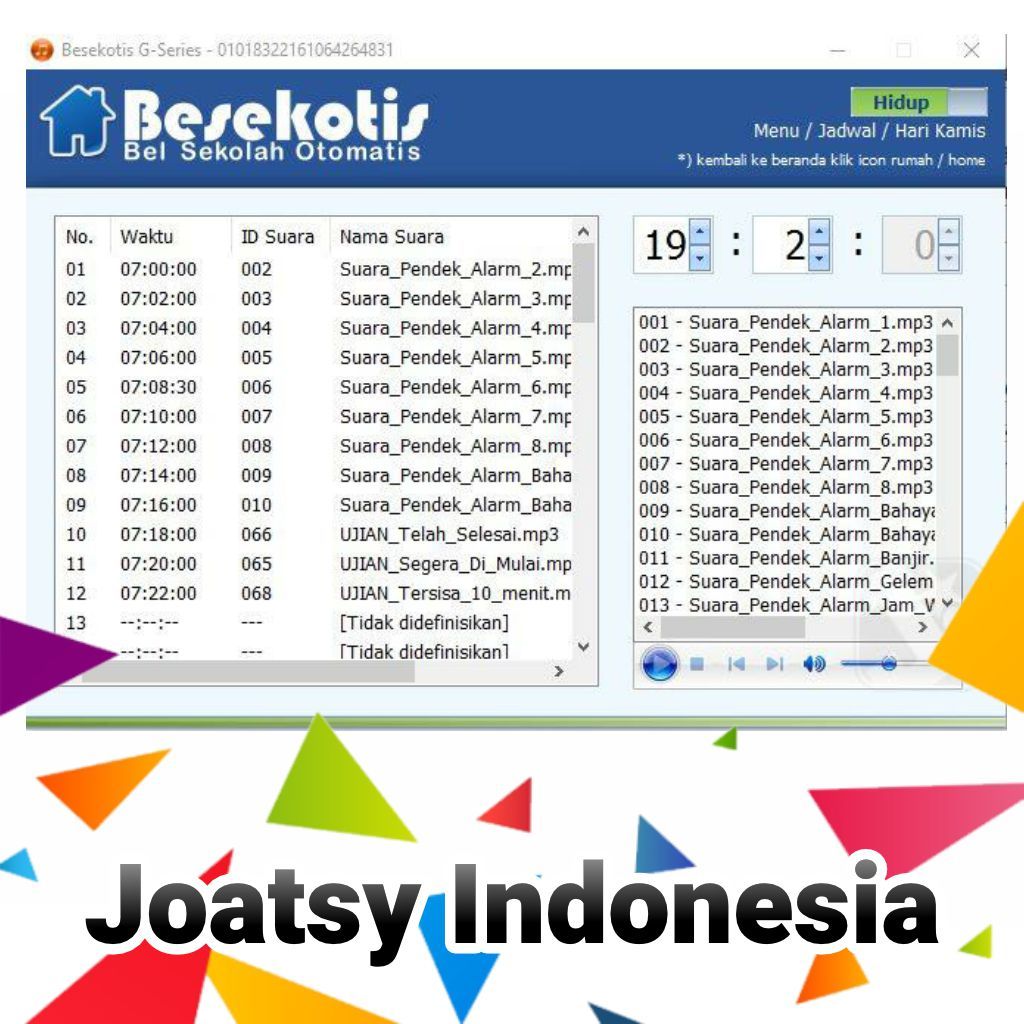 Jual Aplikasi Bel Sekolah Otomatis G-Series | Shopee Indonesia