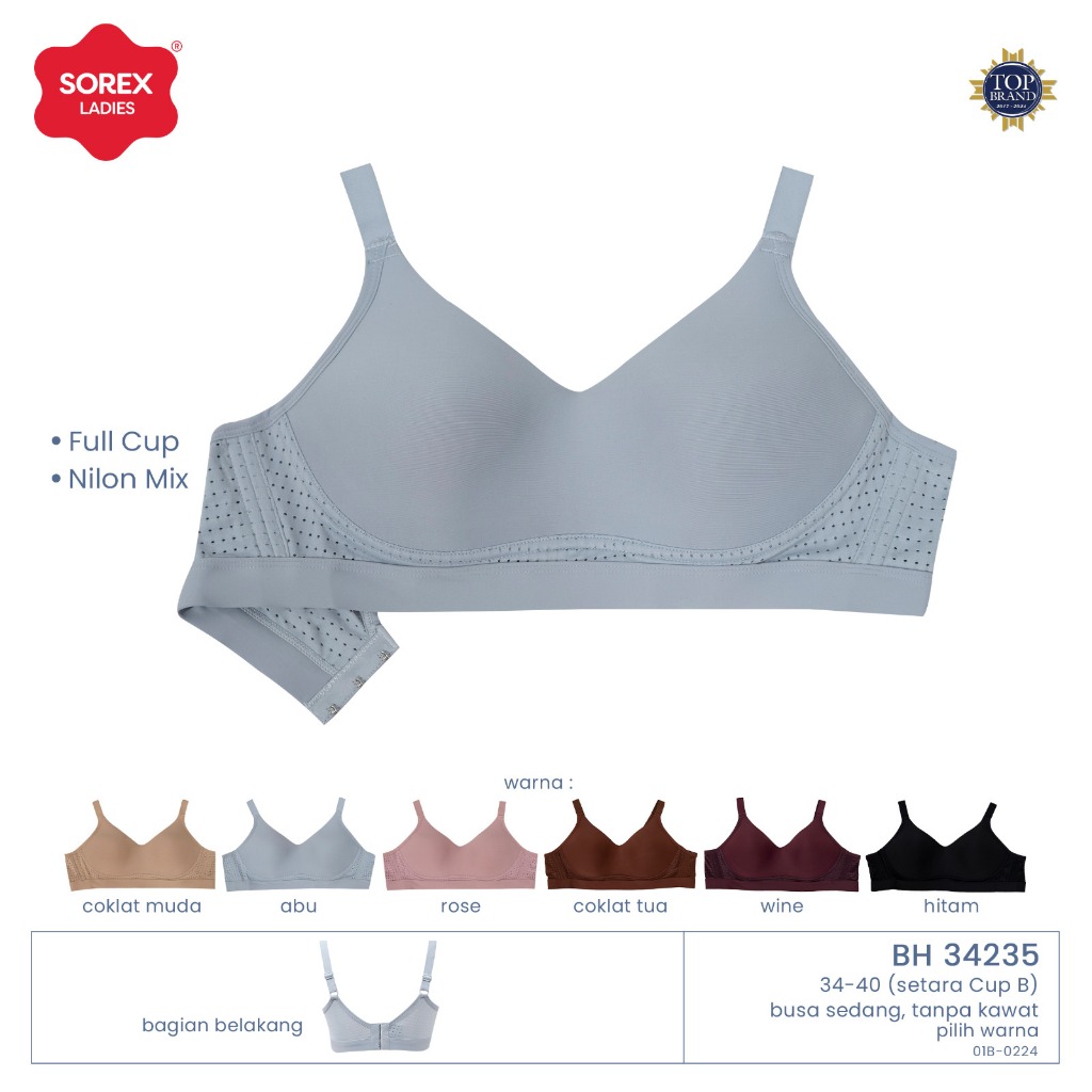 Jual Bra bh tanpa kawat 34235 (Semi Sport Bra) Sorex | Shopee Indonesia
