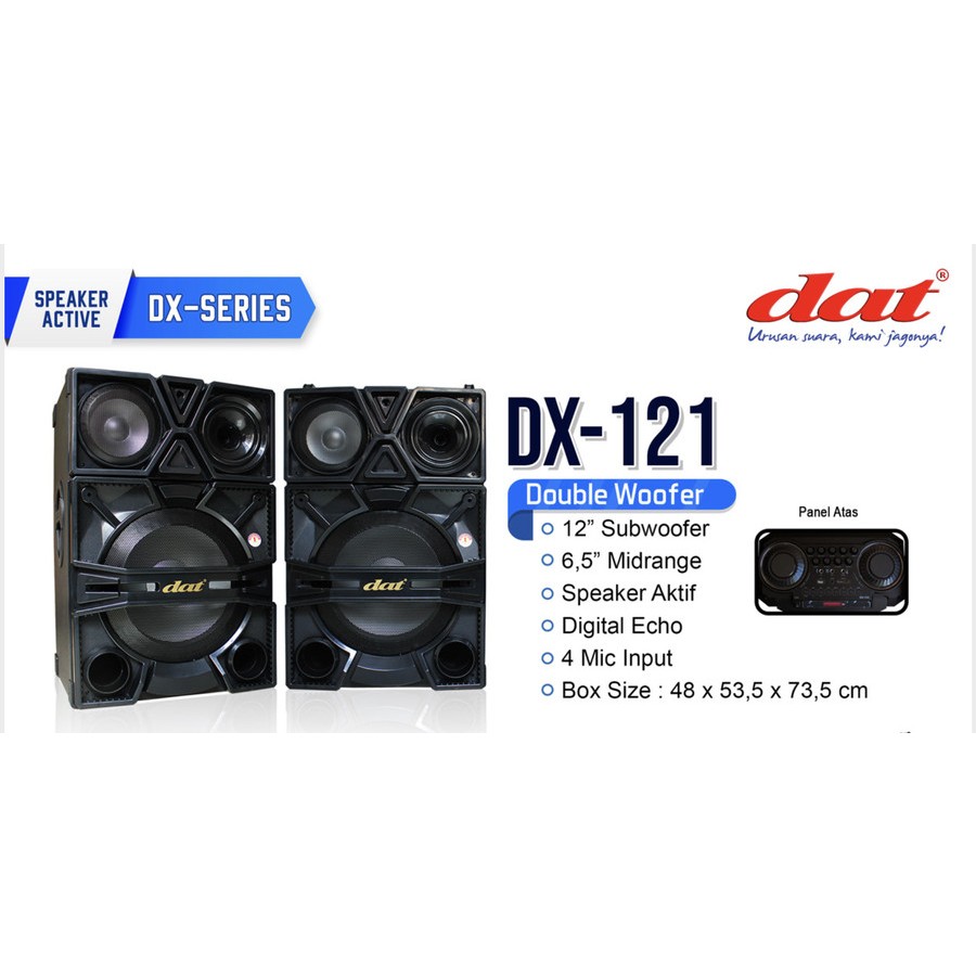 Jual SPEAKER AKTIF DAN PASIF DAT DX 121 / DX121 ORIGINAL DAT 12INCH | Shopee Indonesia