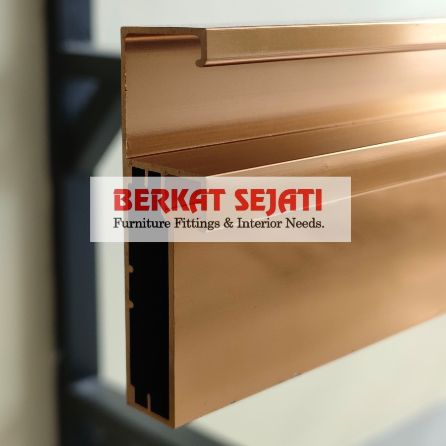 Jual Profil Handle Frame Kaca Lemari Kitchen Aluminium FHD 127 ROSE ...