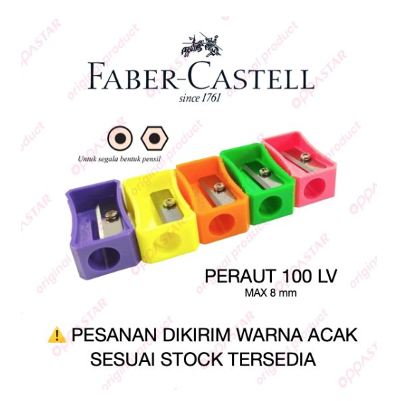 Jual Peraut Pensil Bentuk Bulat Hexagonal Sharpener Faber-Castell 110 ...